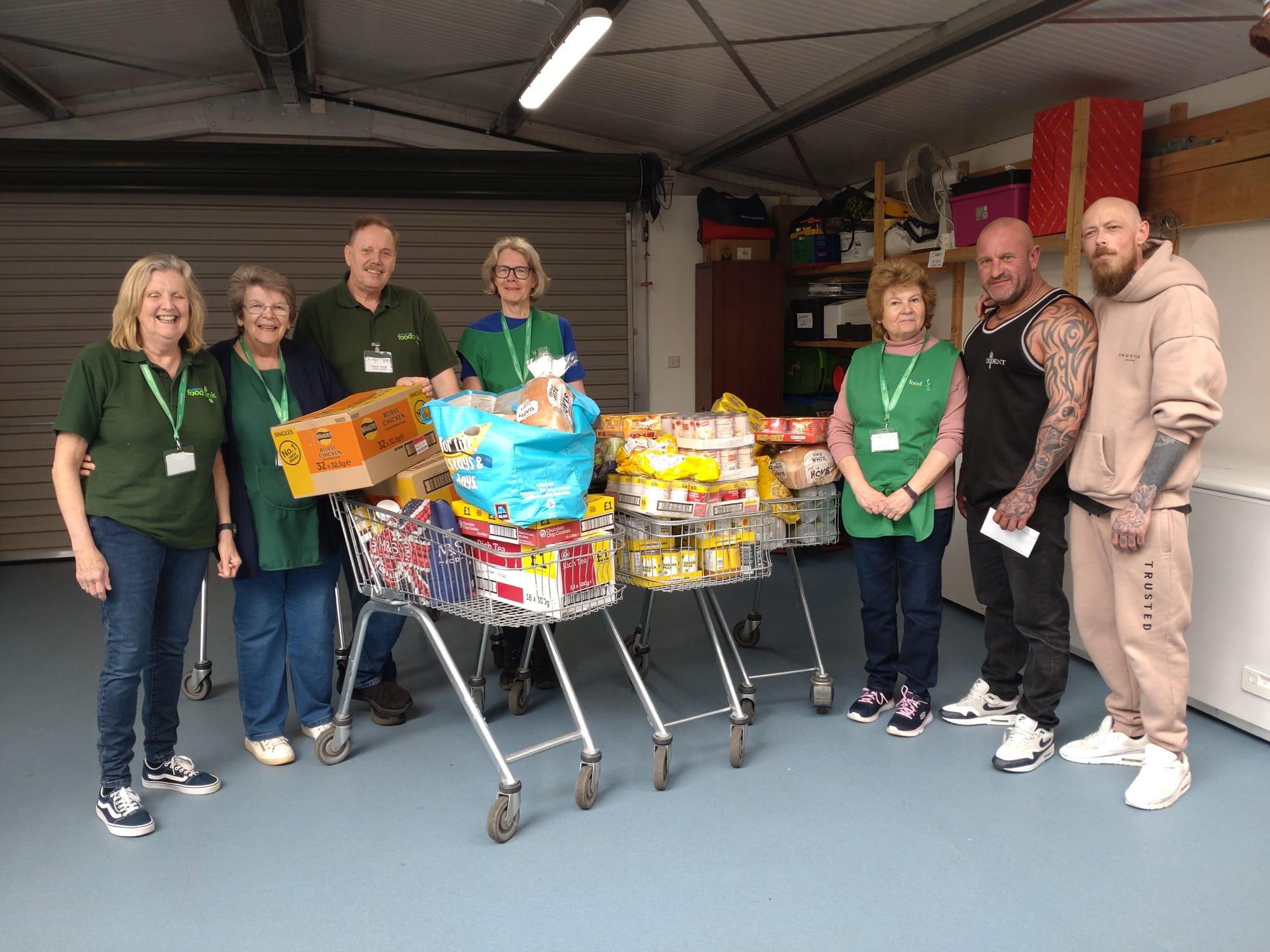 Recent donations from Trident Gym and Help Thy Neighbour, Sedgemoor. | Bridgwater Foodbank